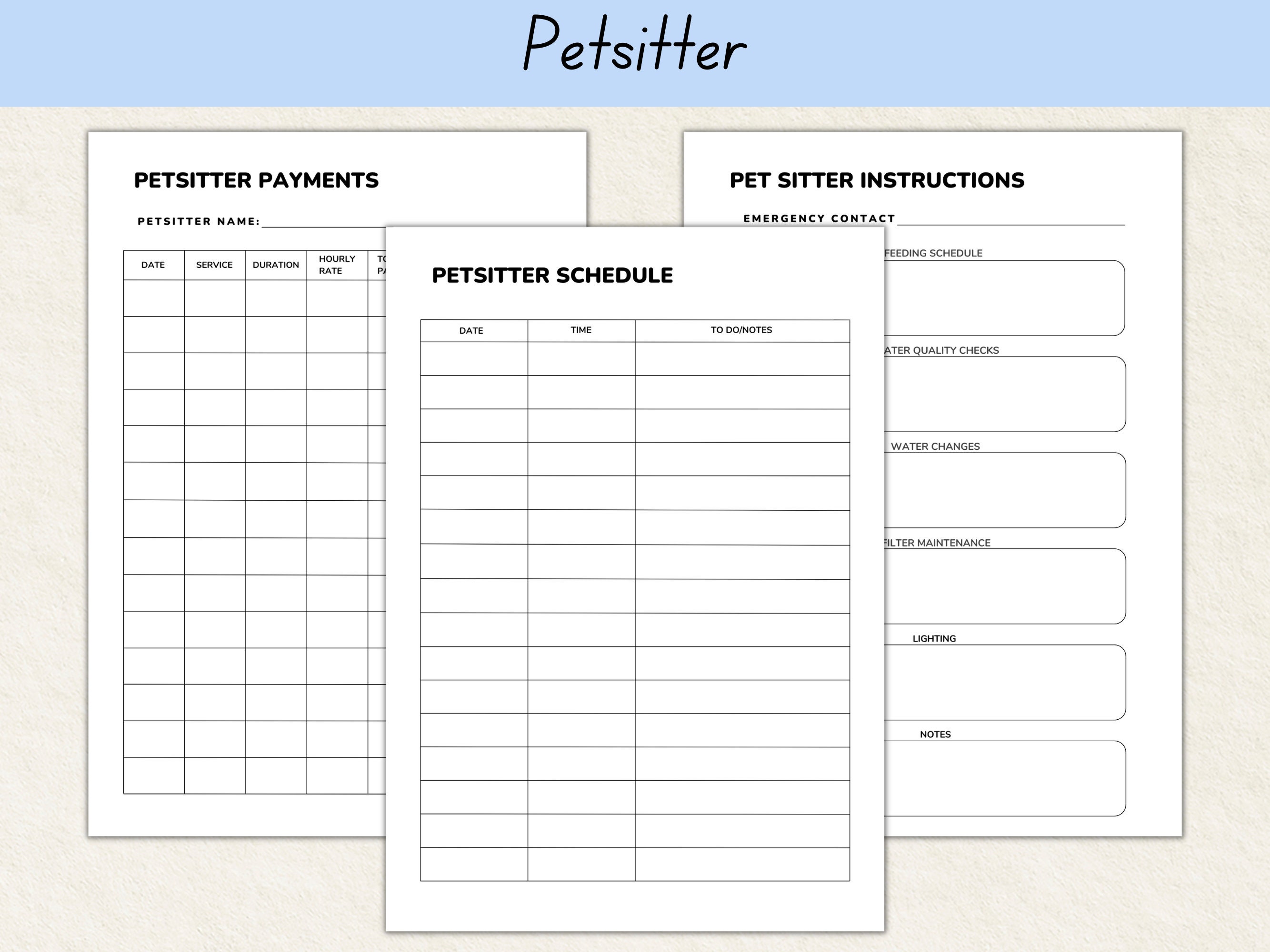 Fish Planner Bundle Aquarium Journal Printable Aquarium Logbook ...