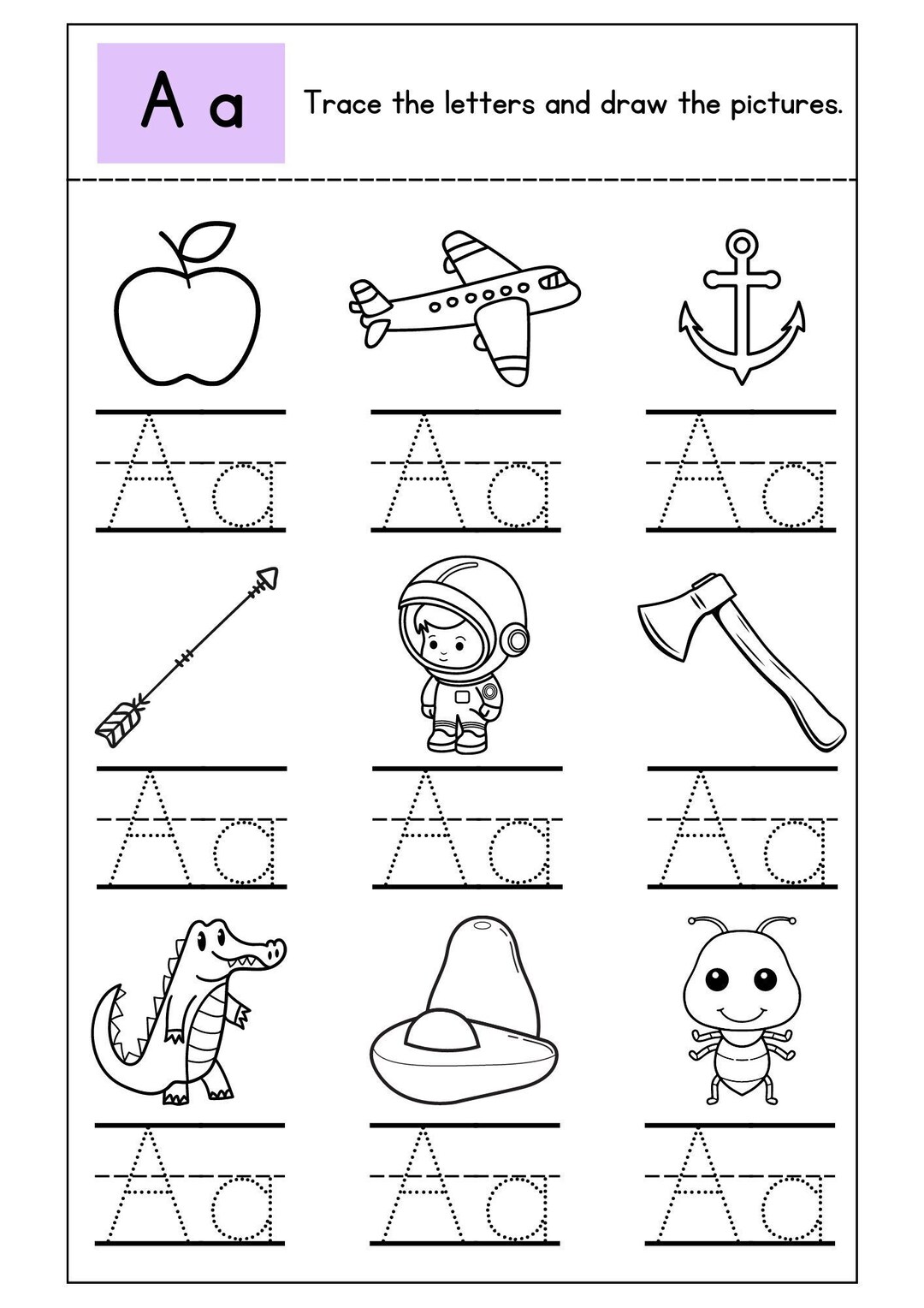 Alphabet Letter Sounds Alphabet Tracing Worksheets Preschool - Etsy