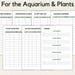 Fish Planner Bundle Aquarium Journal Printable Aquarium Logbook ...