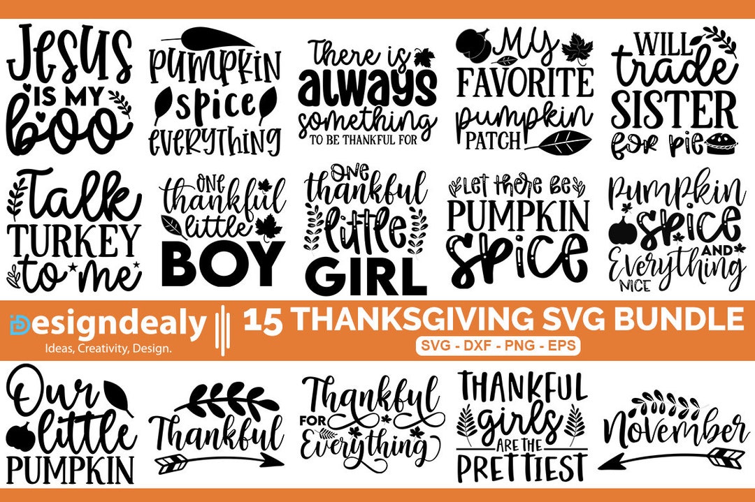 Thanksgiving Svg Bundle Thankgiving Svg Gobble Svg Etsy