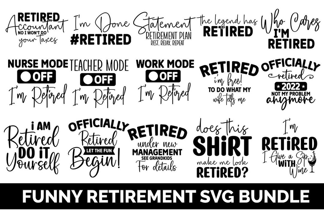 Funny Retirement SVG Retirement Bundle Sarcastic Quotes Mug - Etsy