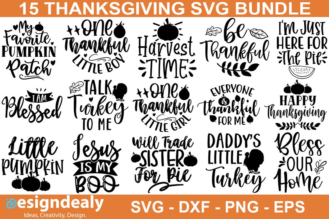 Thanksgiving Svg Bundle Thankgiving Svg Gobble Svg Etsy
