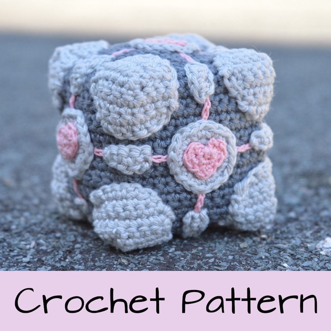 Companion Cube Companion Cube Portal Crochet Pattern in German and ...
