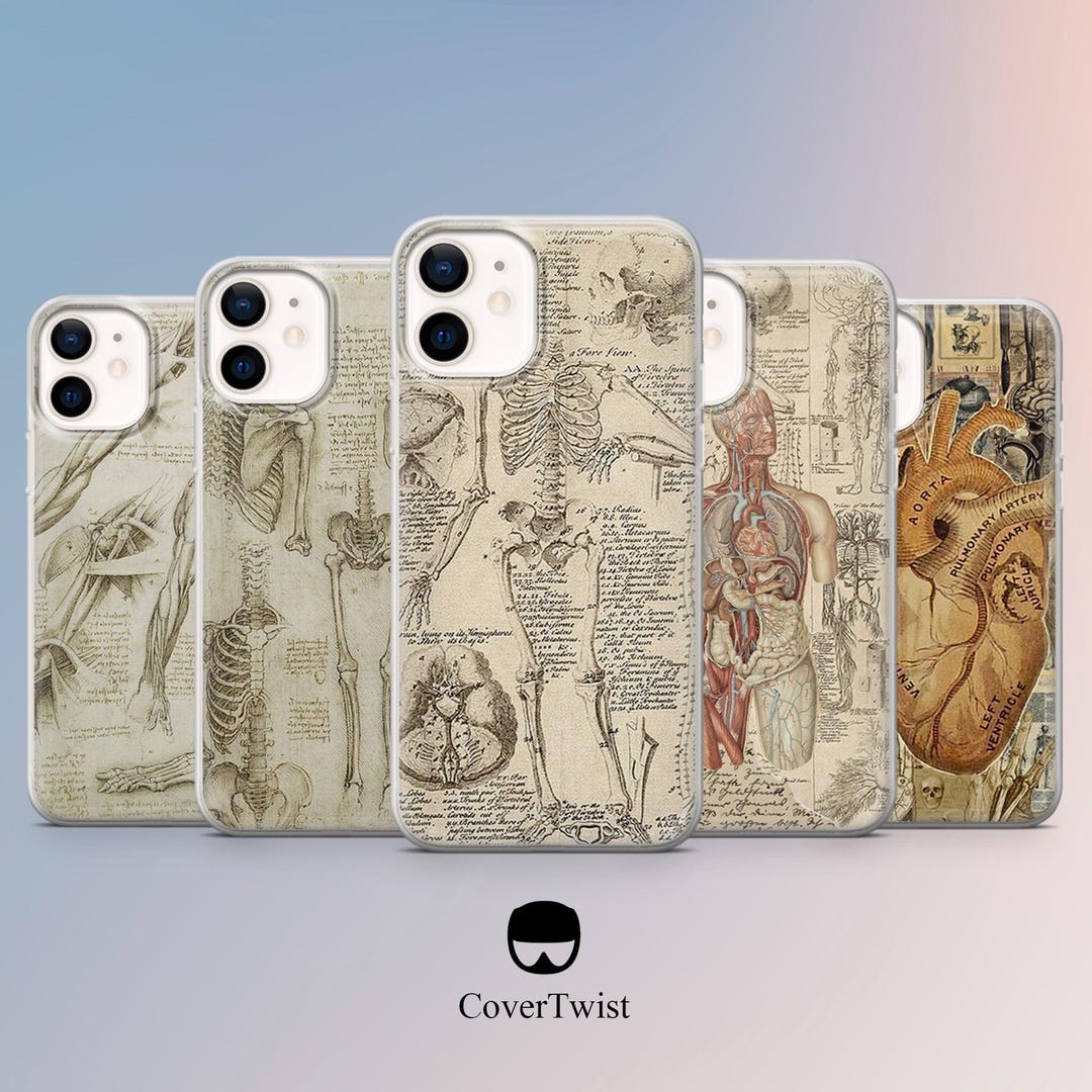 Body Anatomy Phone Case Biology Cover for iPhone 17pro, 16E, 15, 14, 13 ...