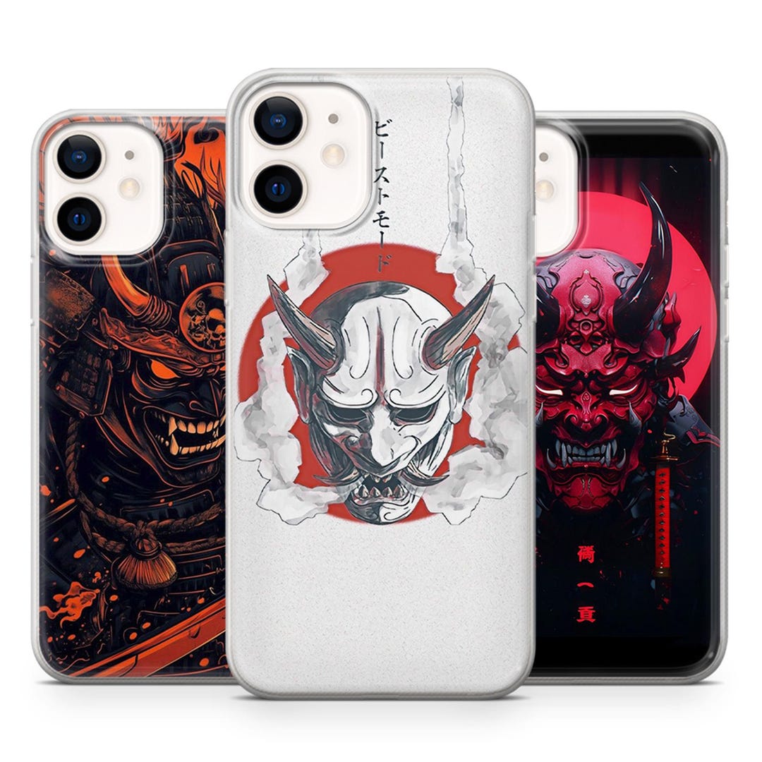 Oni Demon Japanese Phone Case Yakuza Art Cover for iPhone 16, 15, 14 ...