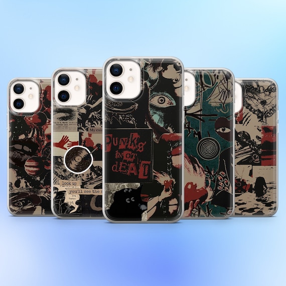 Punk Grunge Handytasche Gothic Vintage Cover fur iPhone 16 15 14 13 Samsung S24Ultra S23FE S22 A15 A14 Pixel 9Pro XL 8Pro 7A 6A Etsy