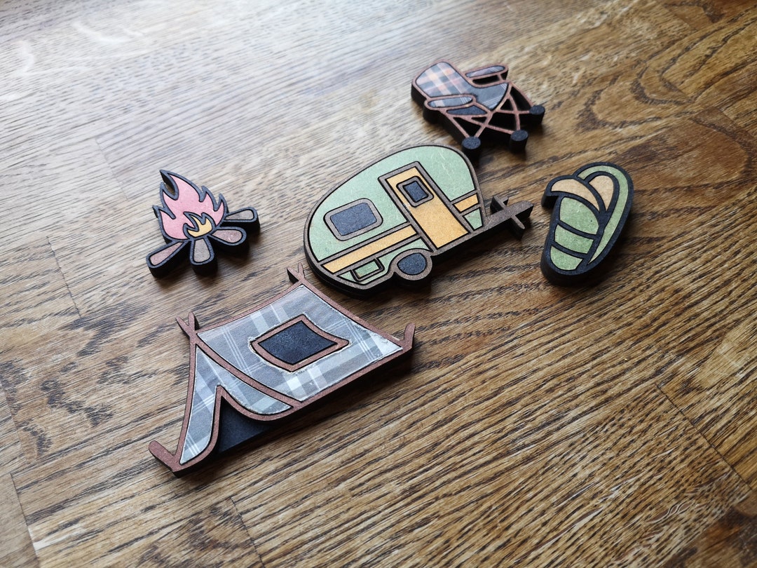 Instant Download Camping Fridge Magnets SVG 3D Effect Laser Ready SVG ...