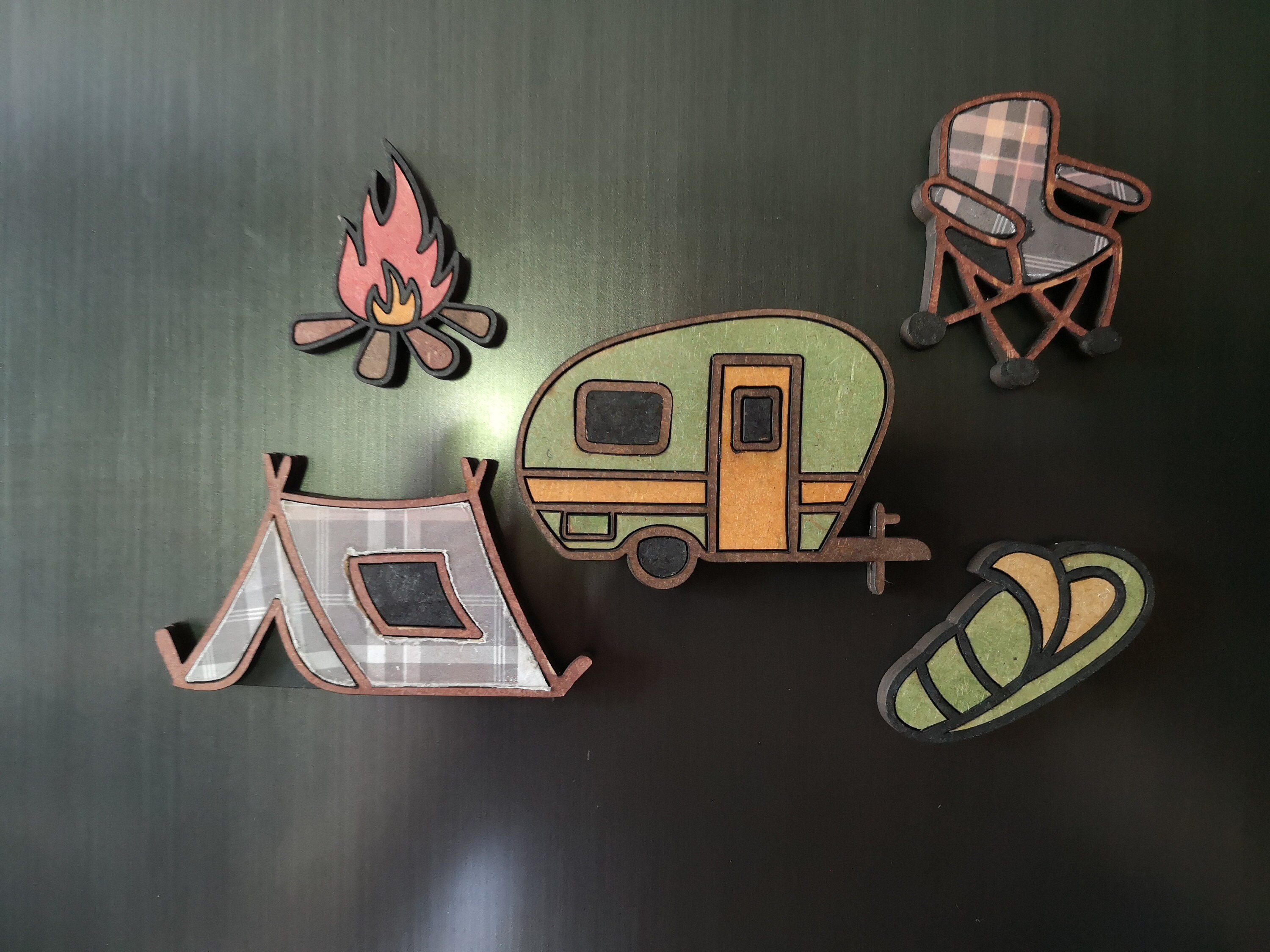 3D Camping Fridge Magnets SVG: Laser Cut Files (digital Download) - Etsy
