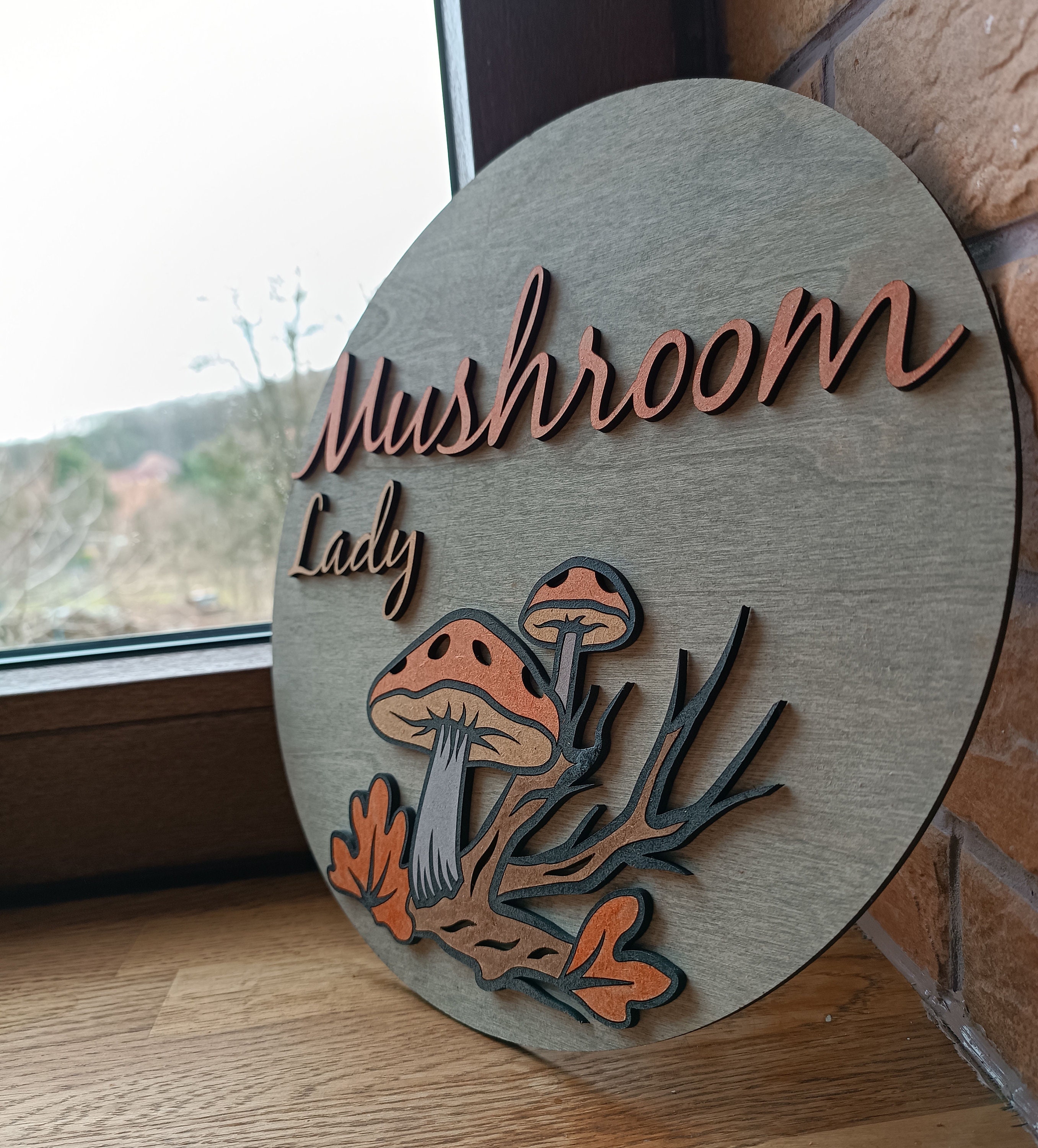 Mushroom Sign Digital Files 3D Effect Laser Ready Files Mushroom SVG Ai ...