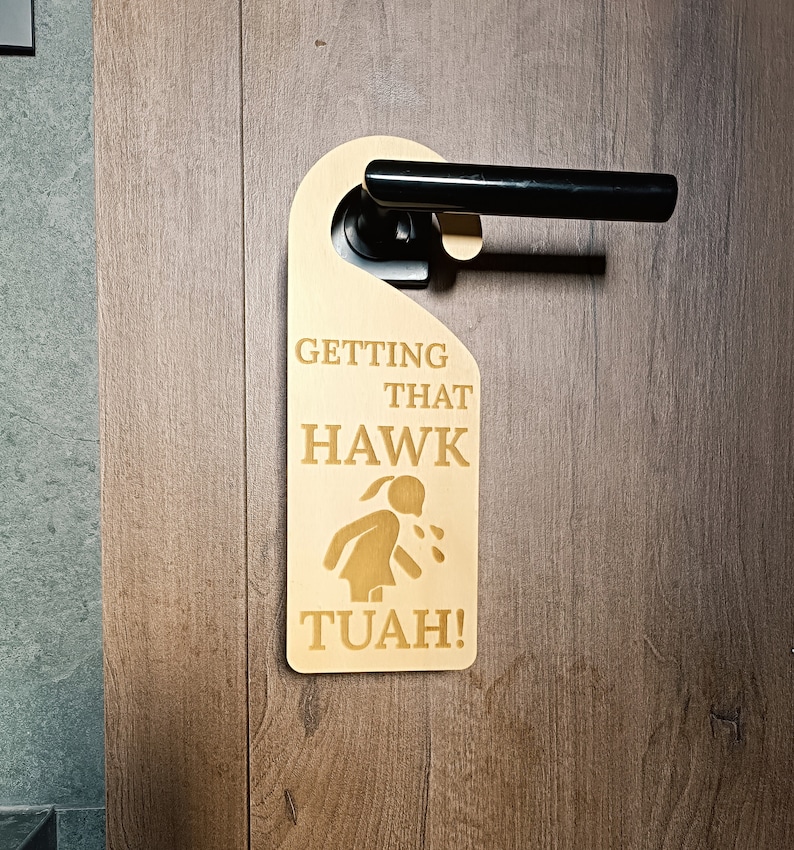 Hawk Tuah Door Hanger SVG DXF AI Files: Meme 2024 (digital File) - Etsy