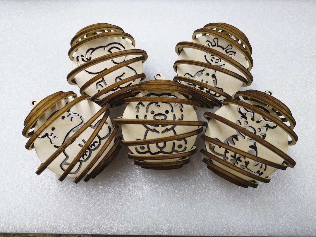 3D Safari Animal Spheres - Laser Cut Files SVG AI DXF (digital Download ...