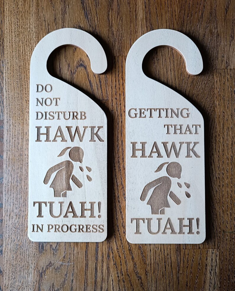 Hawk Tuah Door Hanger SVG DXF AI Files: Meme 2024 (digital File) - Etsy