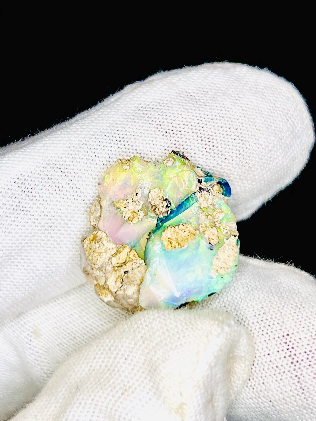 Dry Opal Raw: Rainbow Fire Piece for Jewellery Making (15.75CTS), Size ...