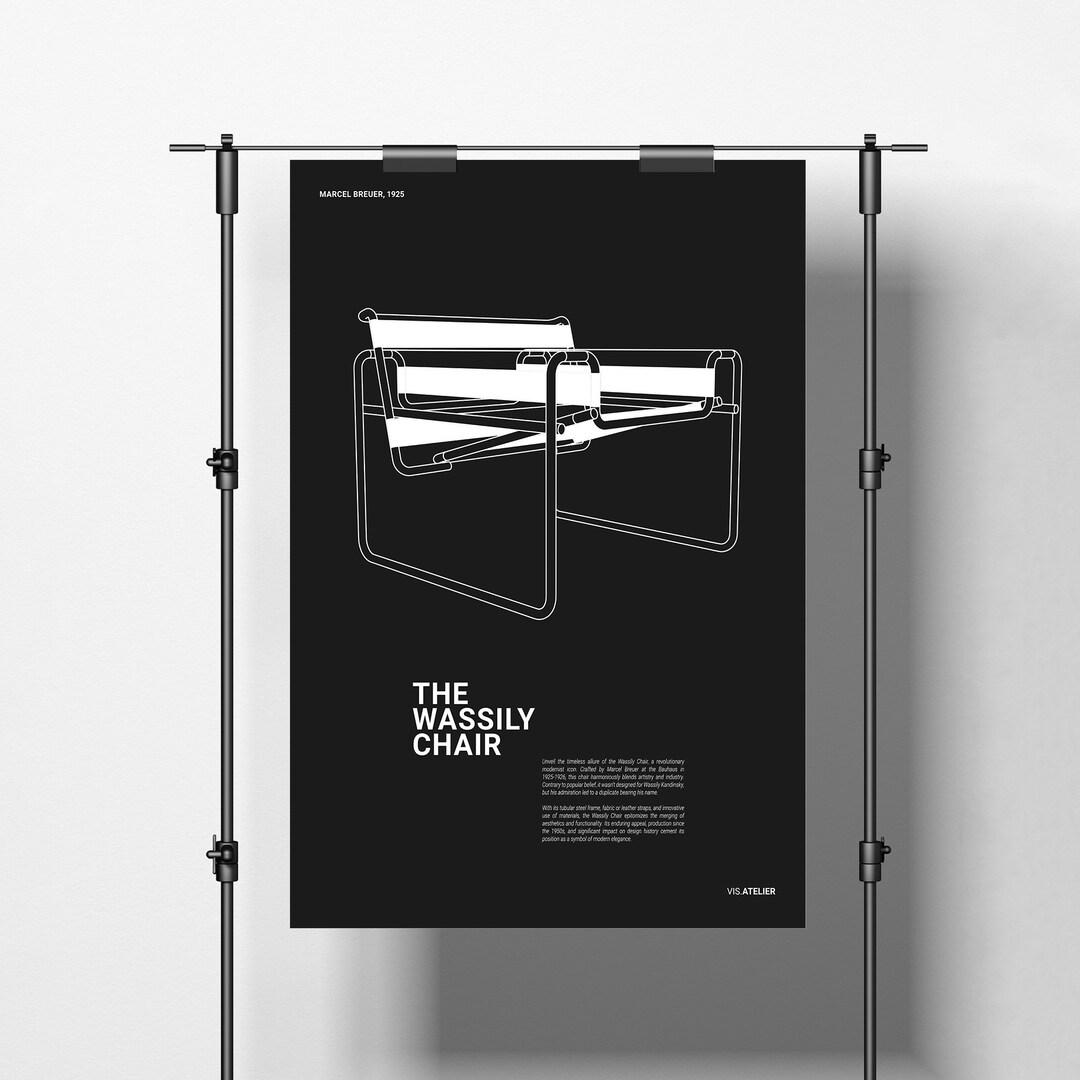 Wassily Chair Poster, Marcel Breuer, Bauhaus Druck, Modern Architecture ...