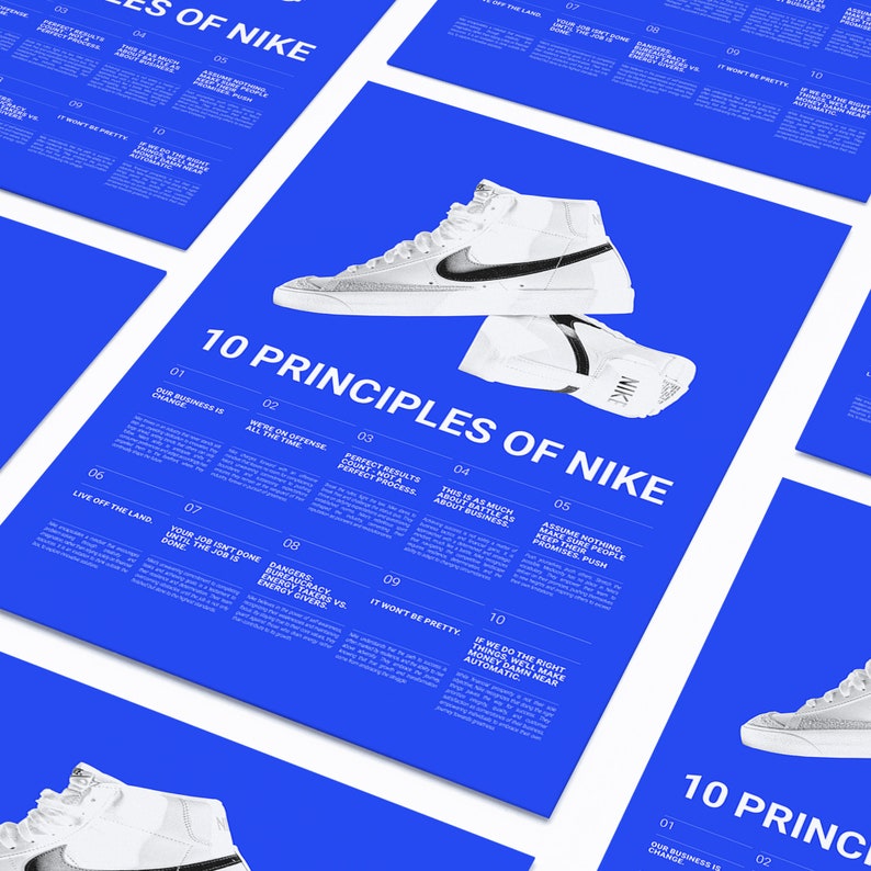 Principles of Nike Poster, Nike Air Movie, Hypebeast Sneaker Poster ...