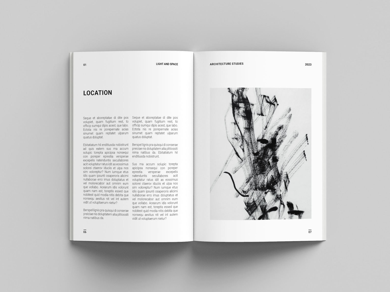 Architecture Portfolio Template, Minimalist Layout, Interior Design ...