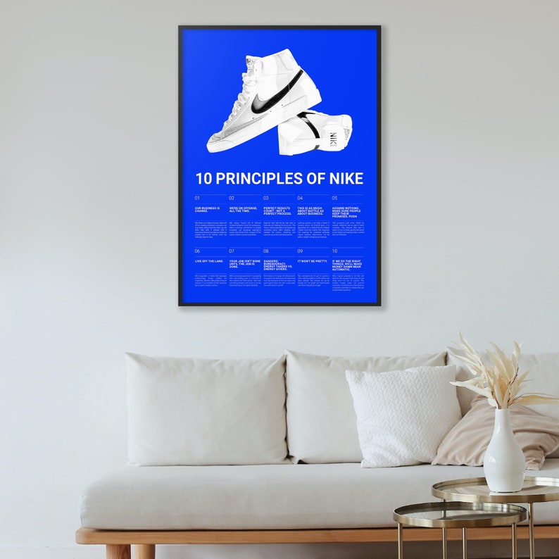 Principles of Nike Poster, Nike Air Movie, Hypebeast Sneaker Poster ...