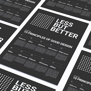 Law of UX Design Poster, Dieter Rams, 10 Principles of Good Design, UI ...