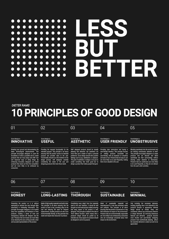 Principles Of Good Design Poster