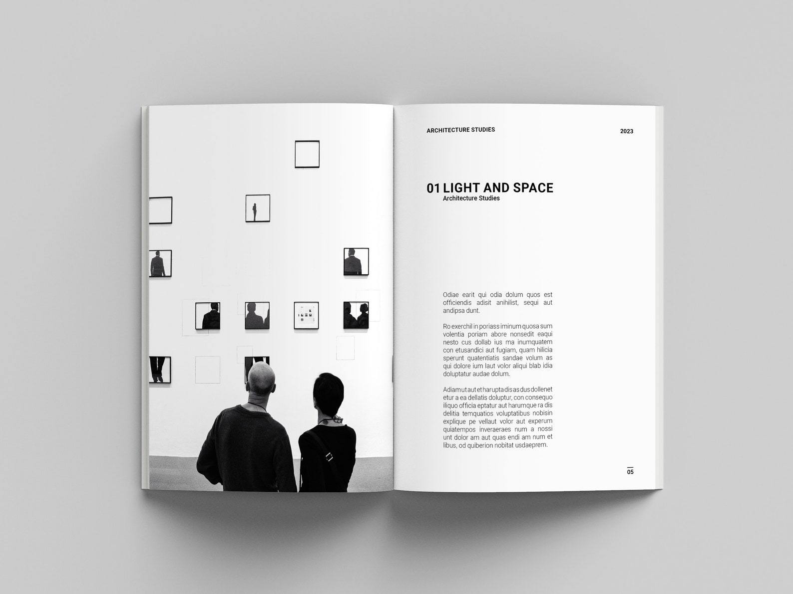 Architecture Portfolio Template, Minimalist Layout, Interior Design ...