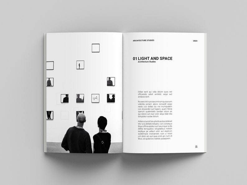 Architecture Portfolio Template, Minimalist Layout, Interior Design ...