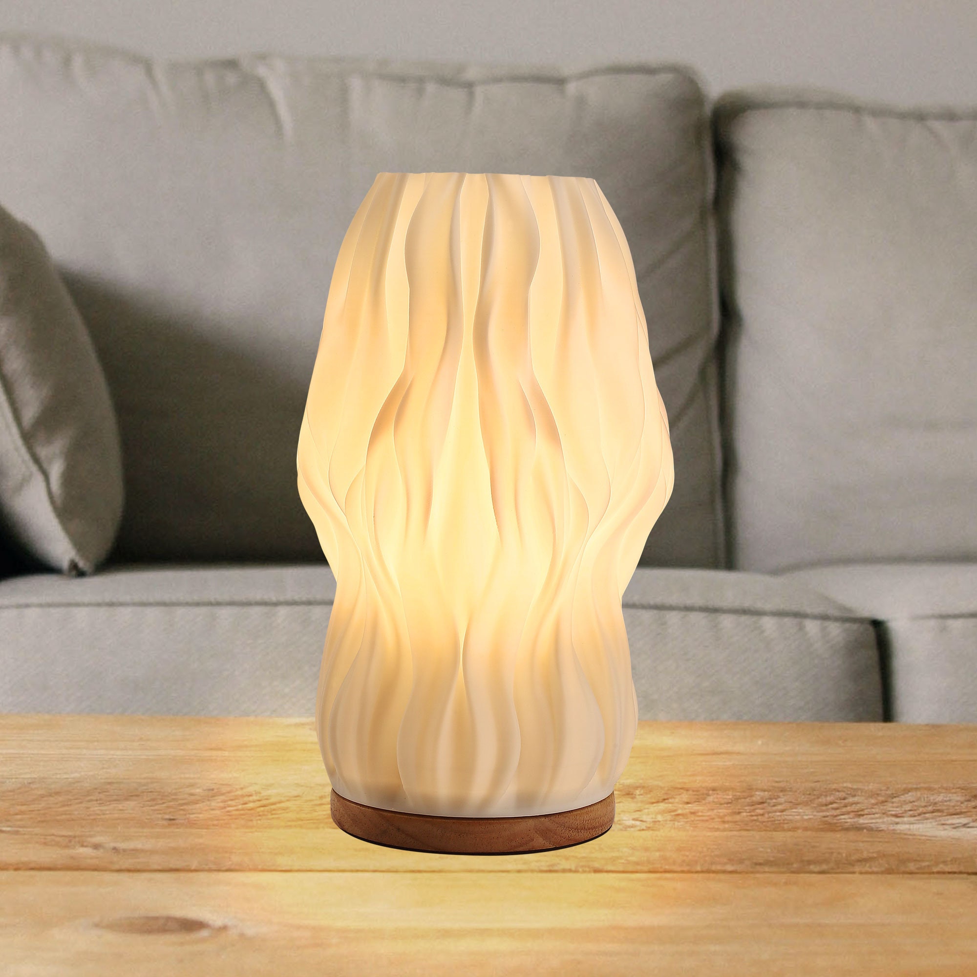 3D Printed Lamp With 2 Colors Lighting, Bedroom Table Lamp, Modern Desk ...