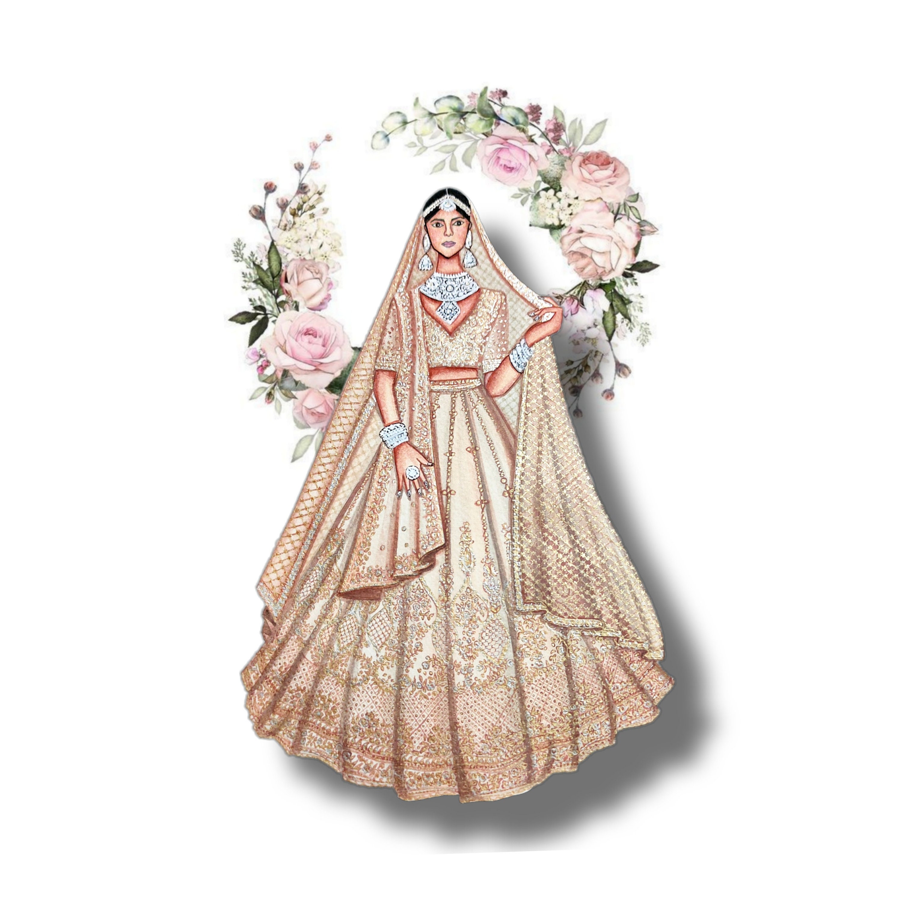 Sketches Of Indian Brides