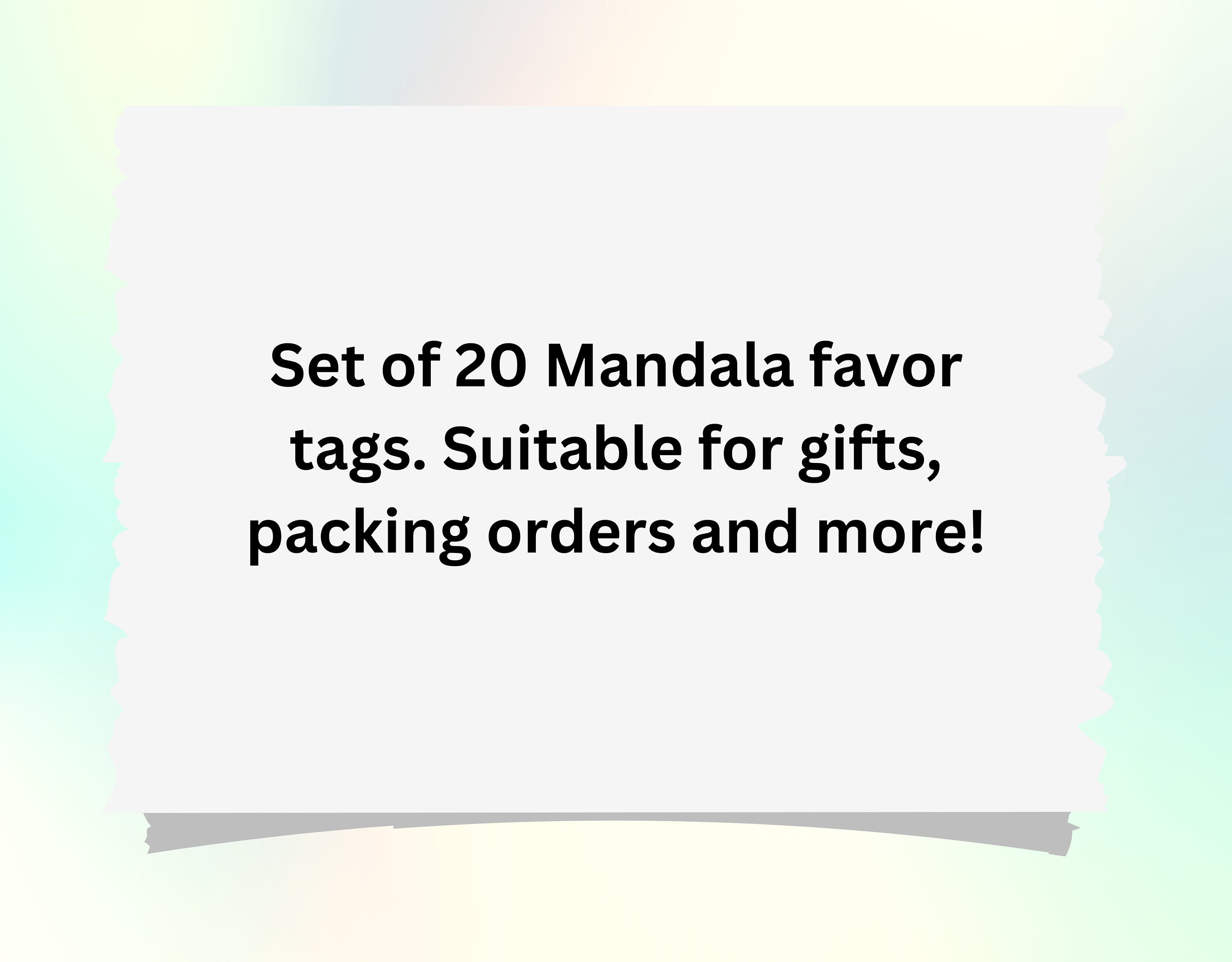 Mandala Thank You Tags Printable, 20 Printable Gift Tags, Yoga Studio ...