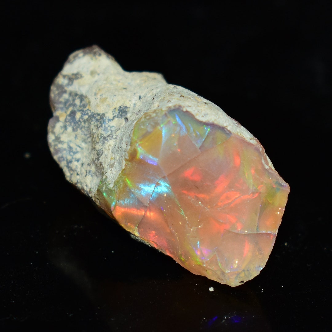 17.35 Cts Cut Grade Ethiopian Opal Rough AAA Quality 27 X 14 MM Top ...