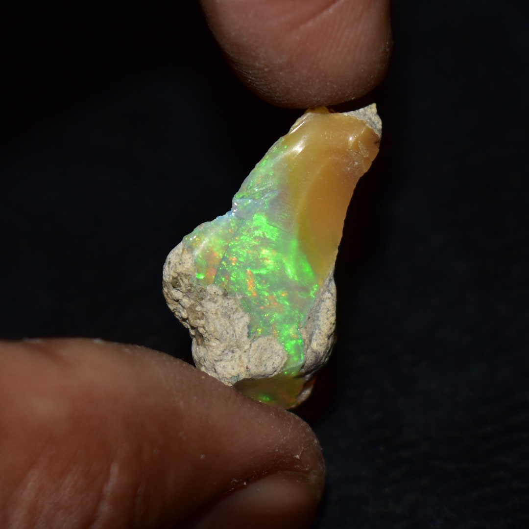 7.10 Cts Cut Grade Ethiopian Opal Rough AAA Quality 24 X 18 MM Top ...