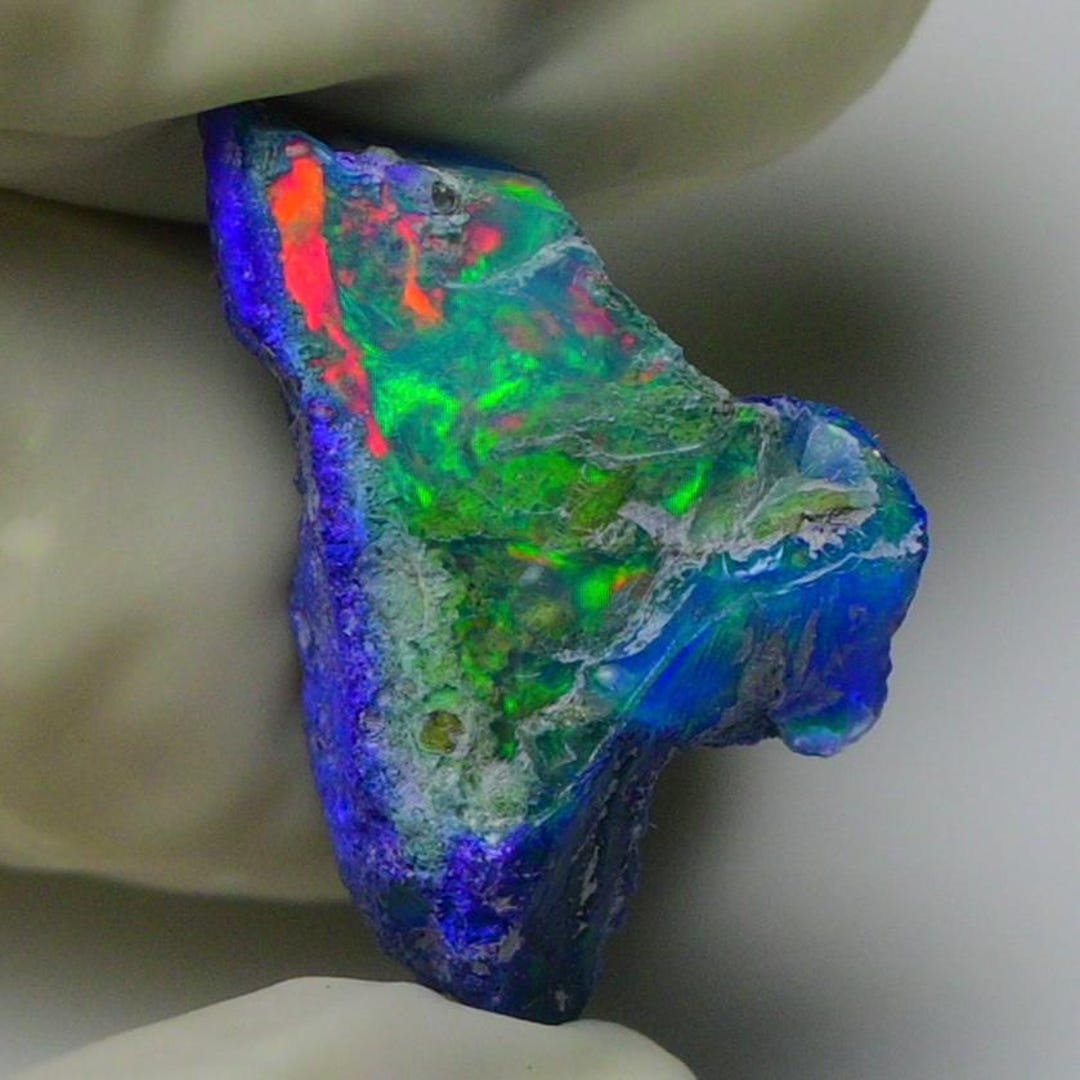 Rare Blue Opal Raw 6.10 Cts Natural Ethiopian Opal Rough 21 X 12 MM ...