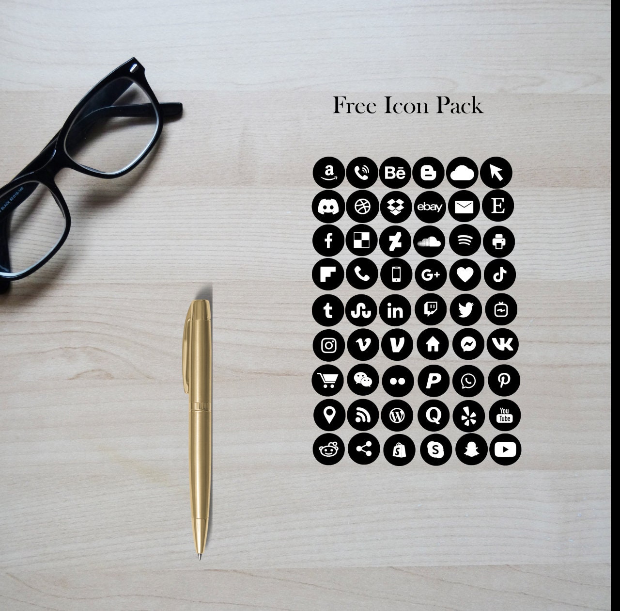 Professional Resume Template for Word Free Cover Letter Social Icons ...