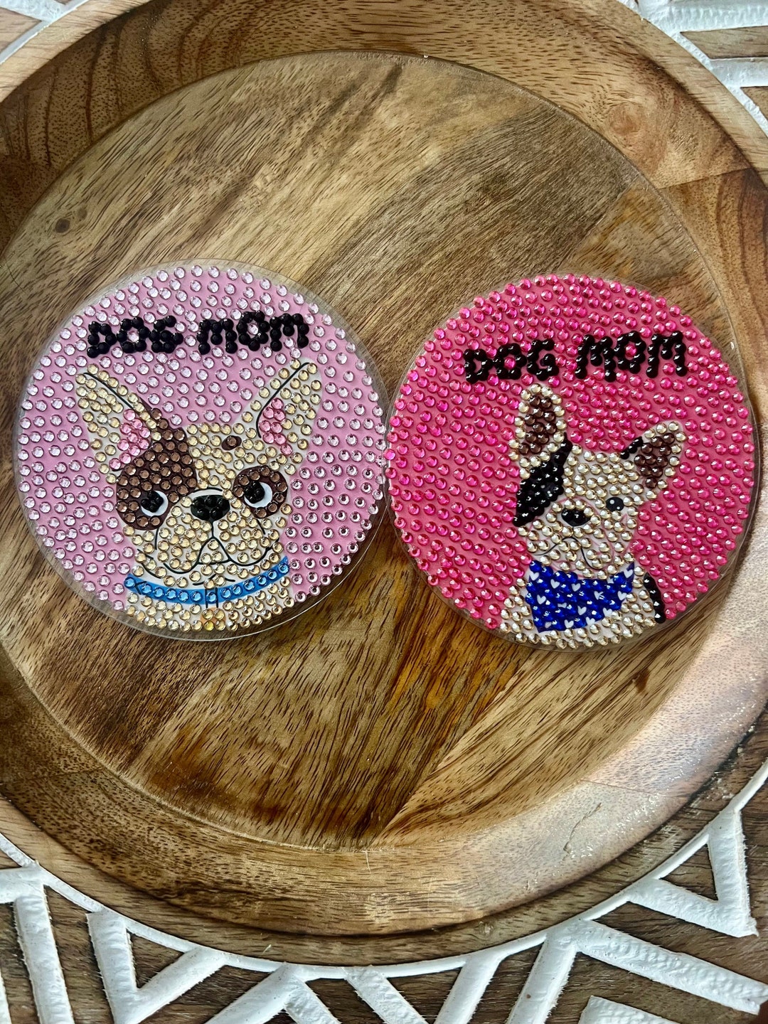 Frenchie Dog Mom Coaster or Art Accent Frenchie Mom, Frenchie ...