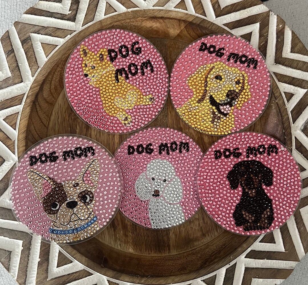 Dog Mom Coaster Dog Dad More Breeds Coming Soon - Etsy