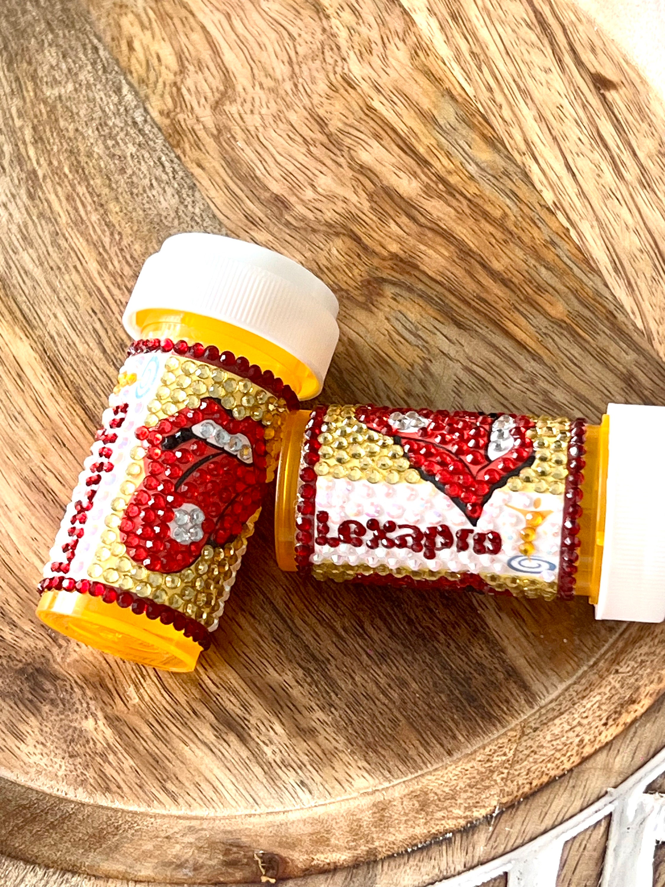 Lexapro Bedazzled Pill Bottles LIMITED SUPPLY, Unique Pill Organizer ...