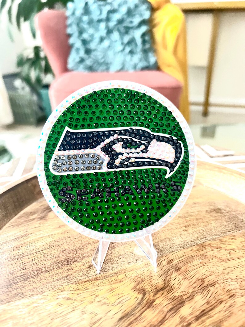 Seattle Seahawks Coaster or Art Display Seahawks Merch Seattle Merch ...