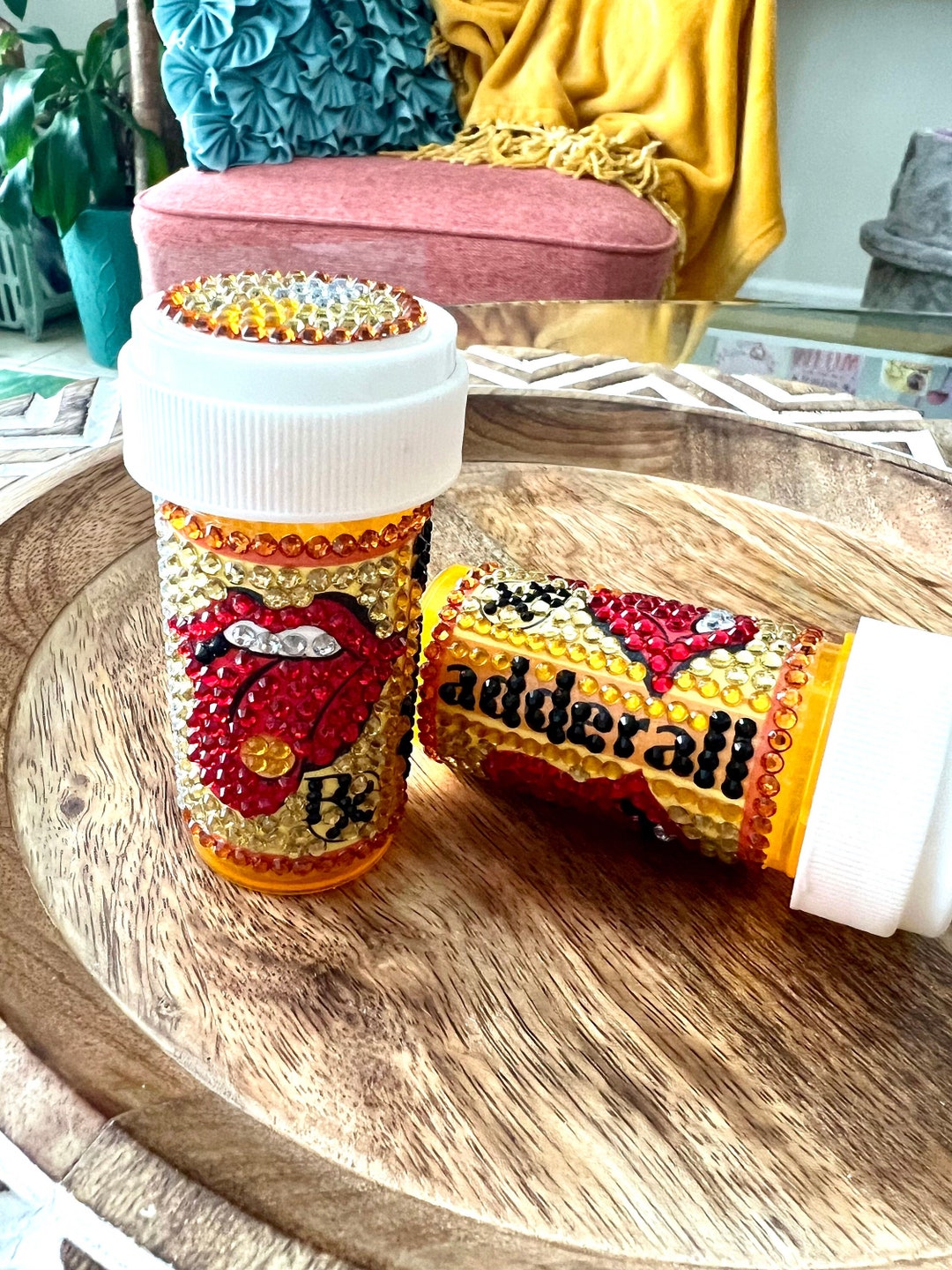 Adderall Bedazzled Pill Bottles BACK IN STOCK Unique Pill Organizer ...