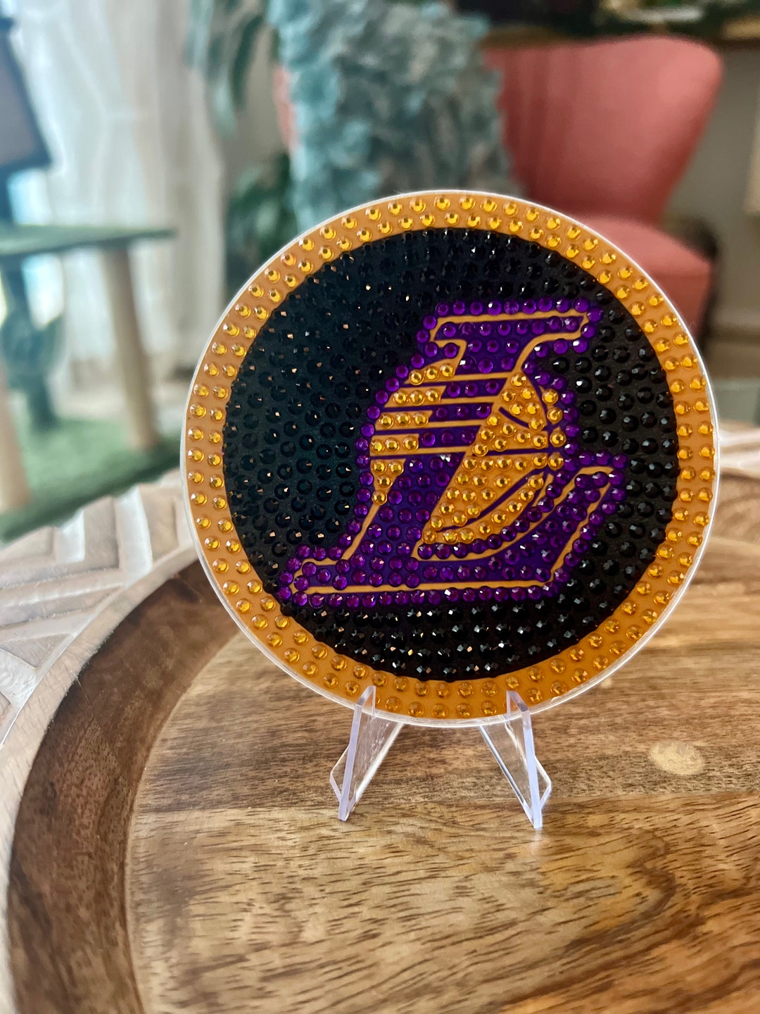 LA Lakers Coaster OR Art Display With Stand LA Lakers Gifts - Etsy