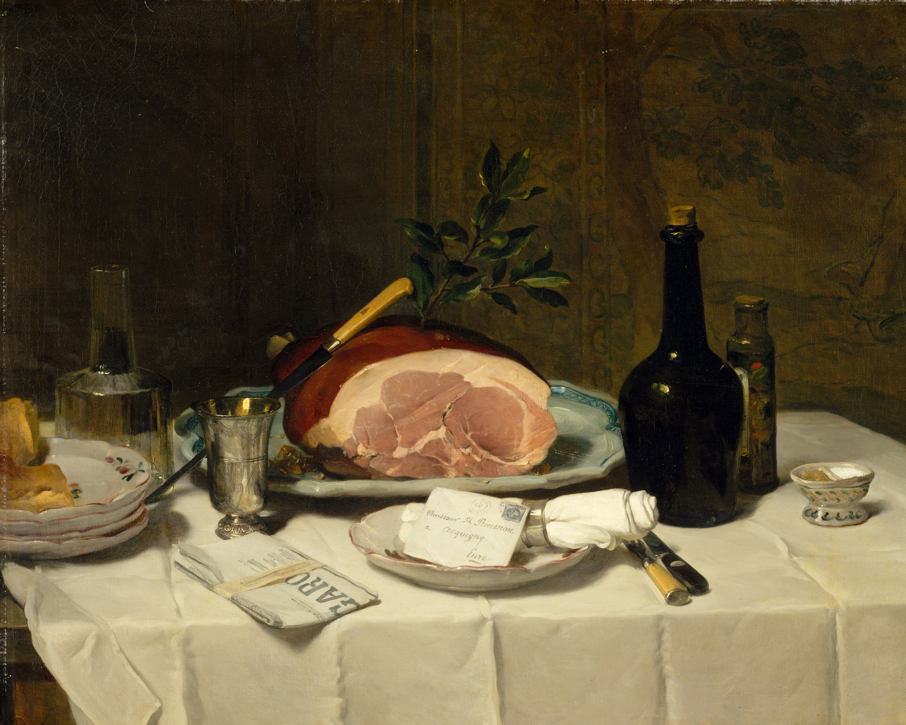 Digital Download Country Ham Dinner Table Painting Printable Wall Art ...