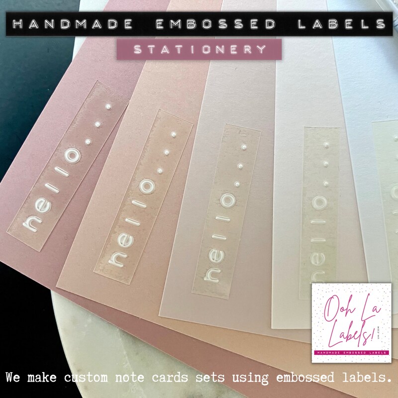 White Embossed Cards - Etsy