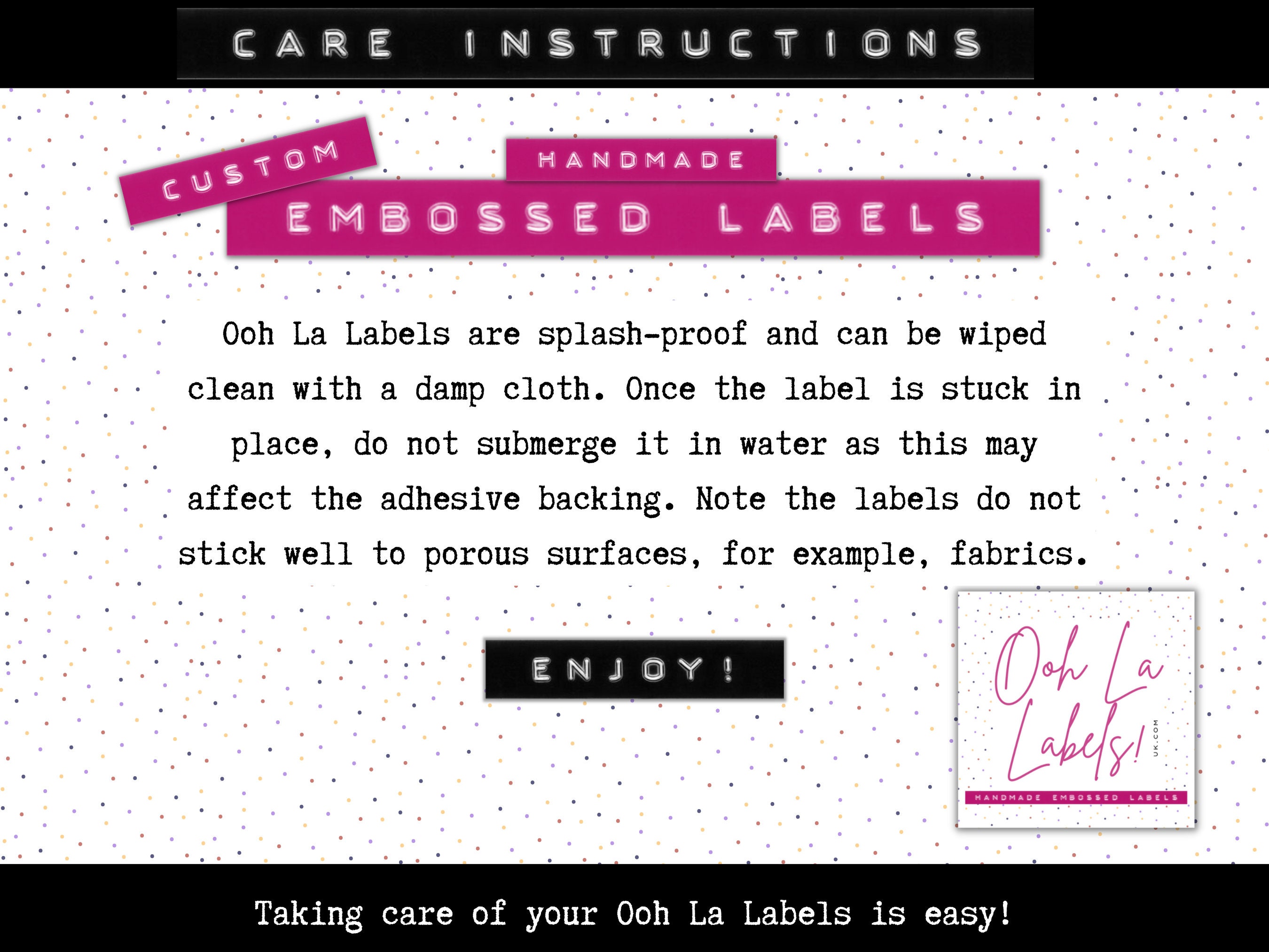Black Vintage Typewriter Style Custom Embossed Labels, Retro Embossed ...