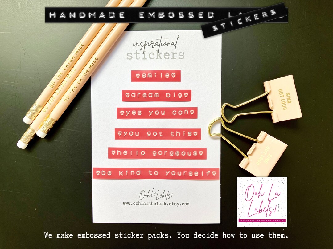 Inspirational Self Love Labels, Affirmation Stickers, Positivity Quotes ...