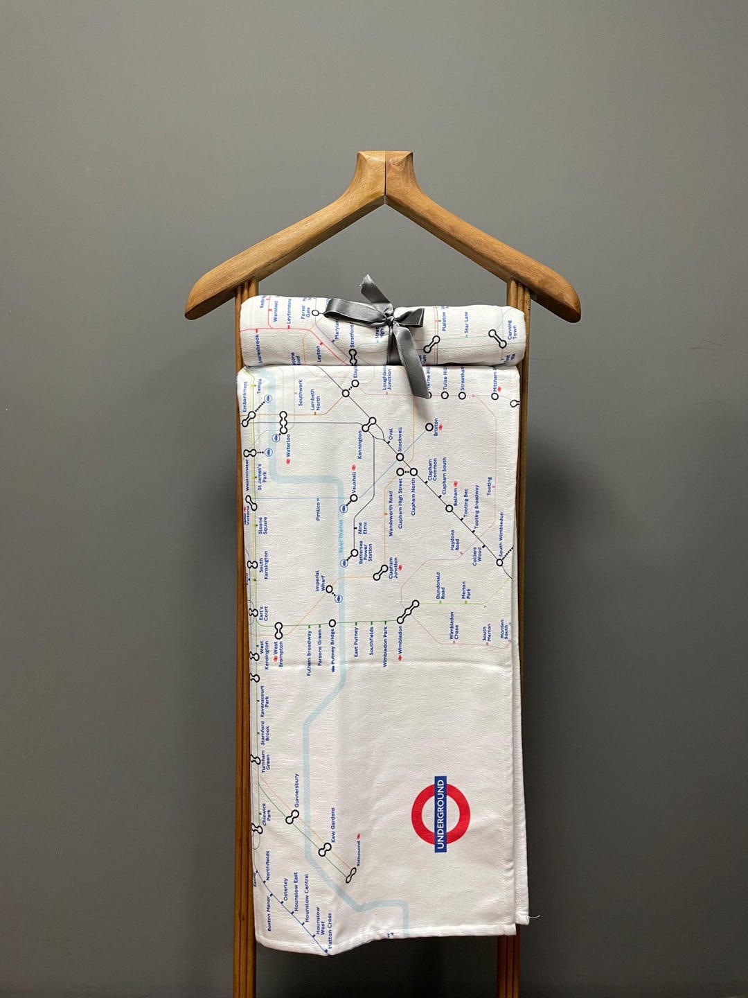 London Underground Map Towel, Bamboo Cotton Bath Towel, Map of Train ...