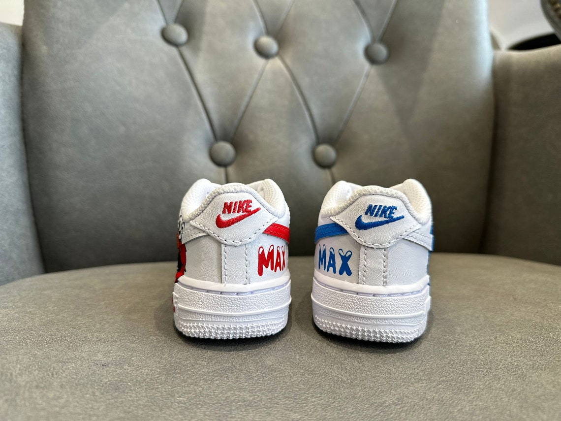 Sesame Street Elmo Cookie Monster Inspired Air Force 1 Trainers ...