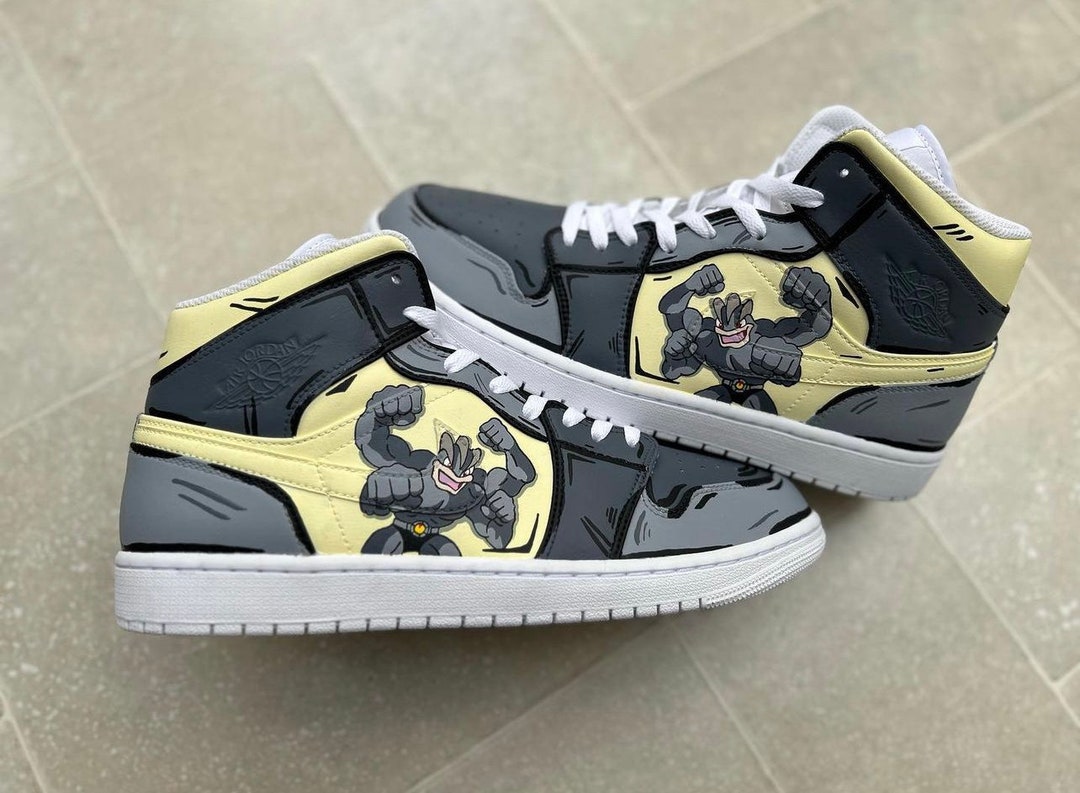 Custom Machamp Pokémon Inspired Jordan 1 Sneakers Trainers - Etsy