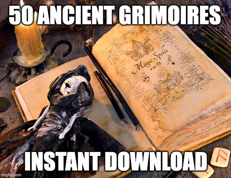 Great Grimoire Book Collection - 50 Ancient Grimoires Digital Download ...