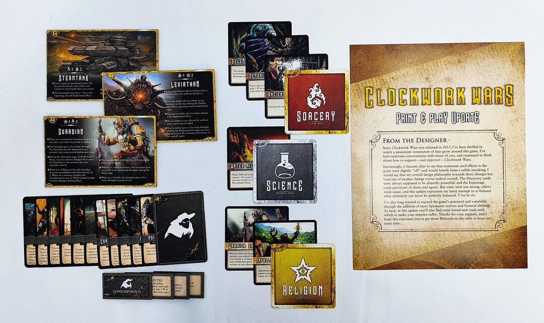 Clockwork Wars Game Upgrade Pack - Print & Play Update - Etsy