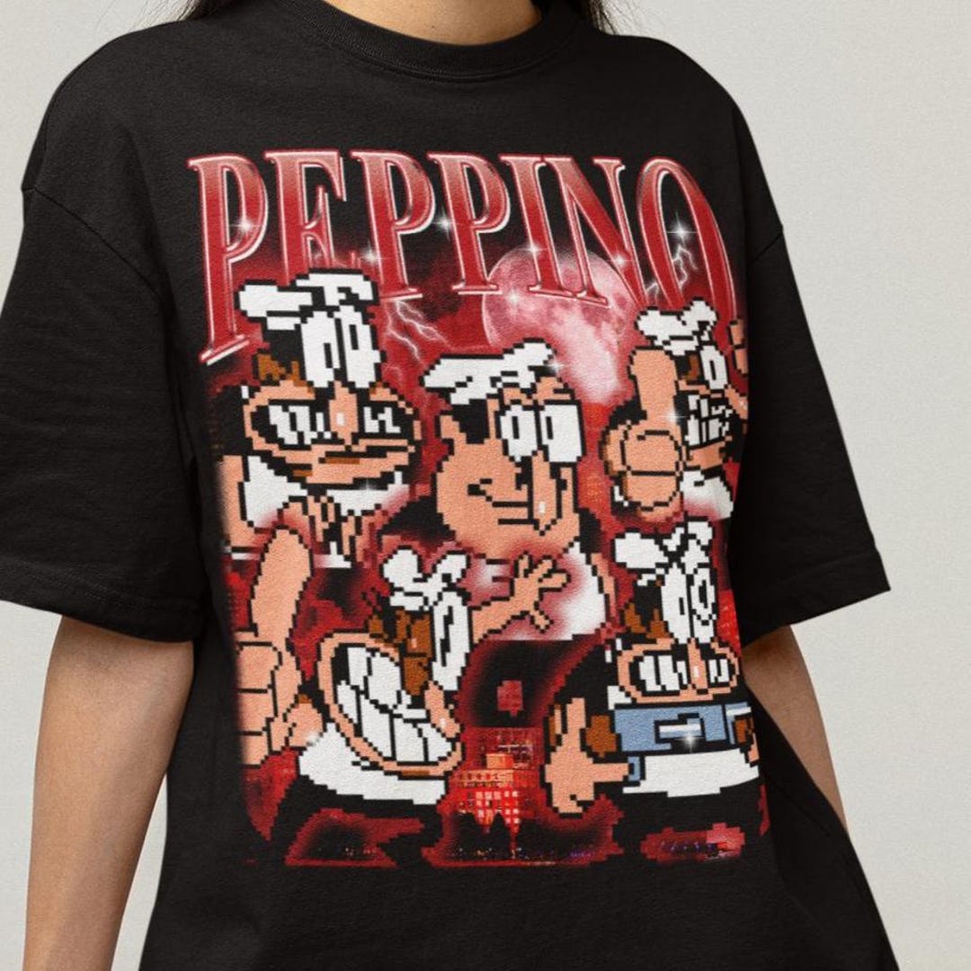 Unisex Pizza Tower Peppino Gaming Bootleg T-shirt, Indie Videogame ...