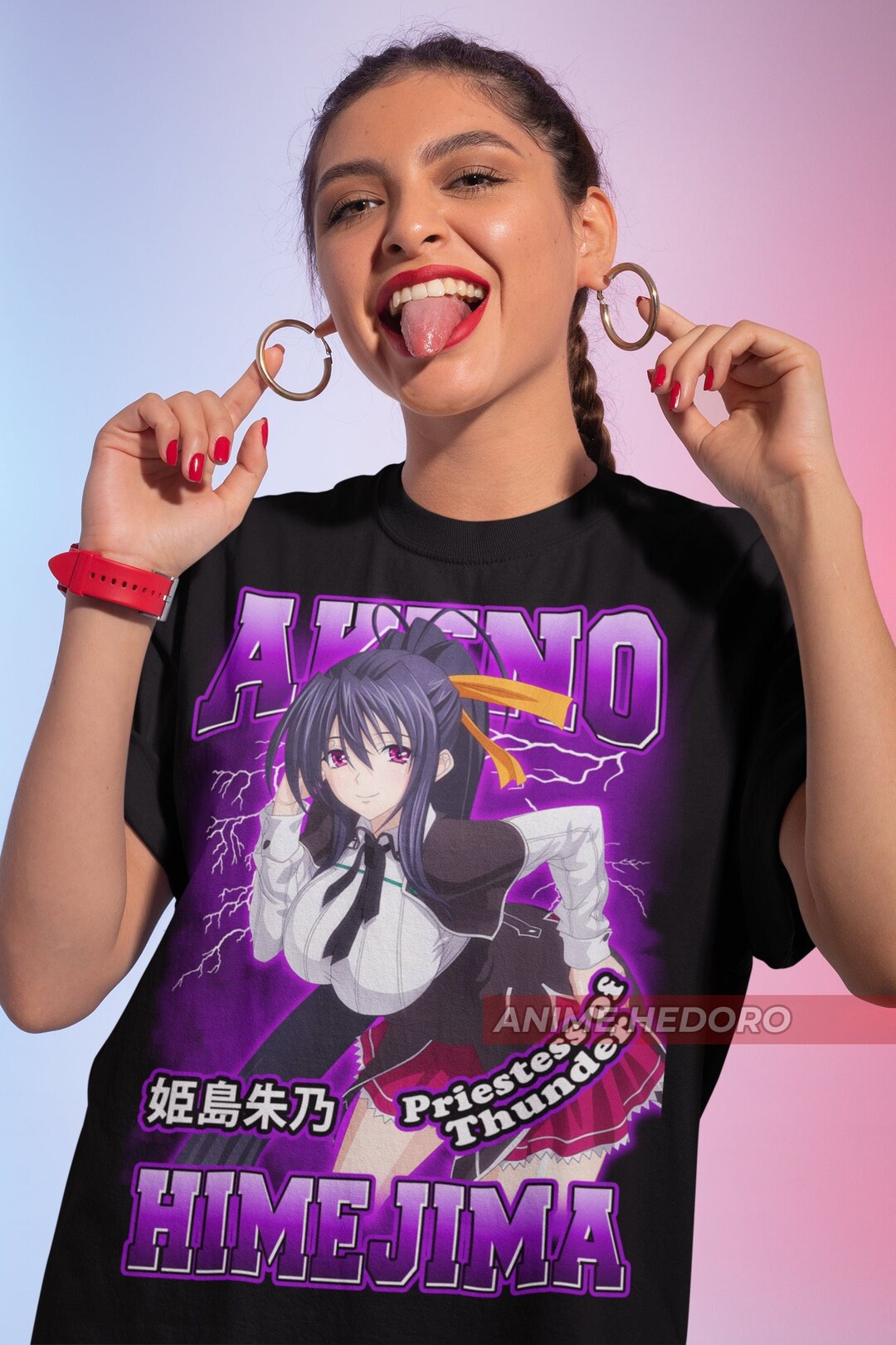 Unisex Akeno Dxd Anime Woman T-shirt, Manga Waifu Shirt - Etsy