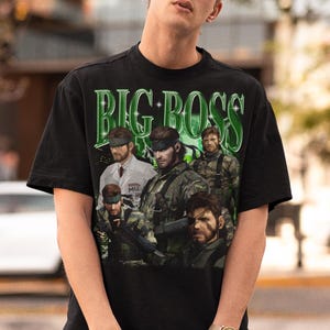 Limited Vintage Big Boss Snake MGS3 Gaming Bootleg T-shirt, Videogame ...